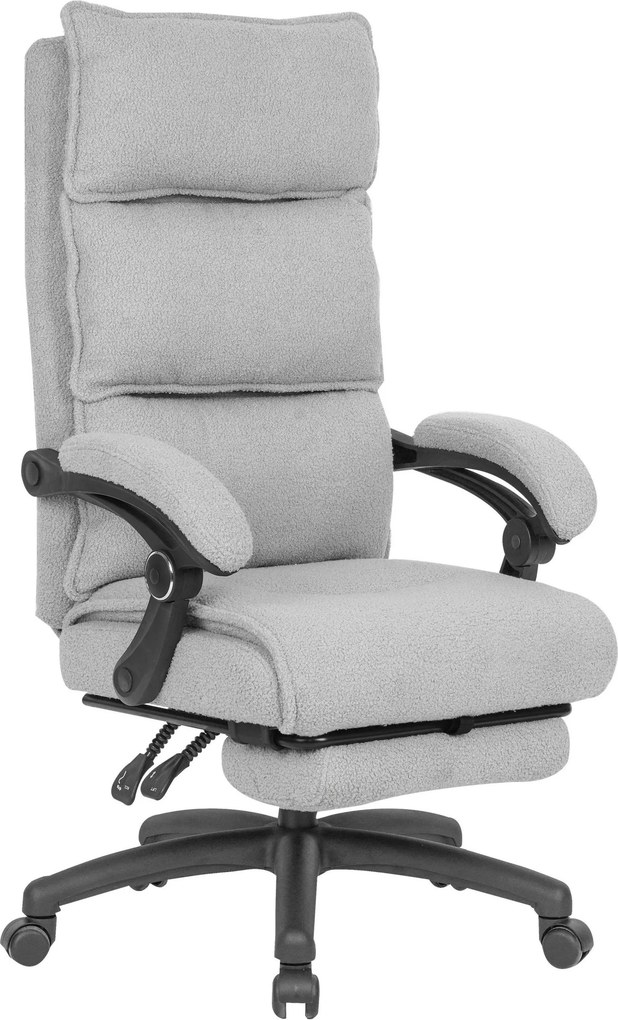 XXXLutz KANCELÁŘSKÉ KŘESLO, látka teddy, světle šedá Carryhome - Kancelářská křesla - 001884002603