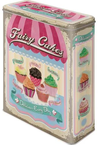 Nostalgic Art Plechová dóza XL - Fairy Cakes (Cup Cakes) 19x26x8 cm
