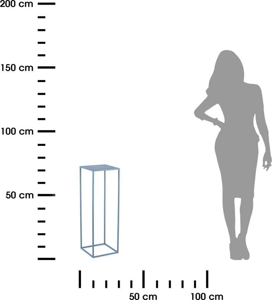 STOJAN NA KVĚTINÁČ SIMPLE 70X24X24 CM MODRÁ
