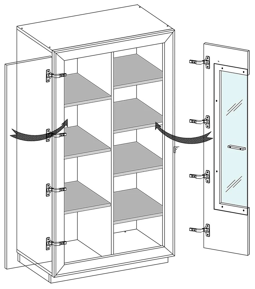 Obývací stěna KEKS + LED osvětlení | 5 dílů | 130 cm + 308 cm | artisan/kašmír/dřevo dub