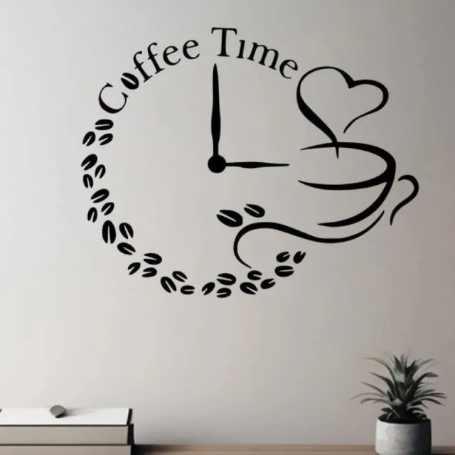 Samolepka Coffe time hodiny