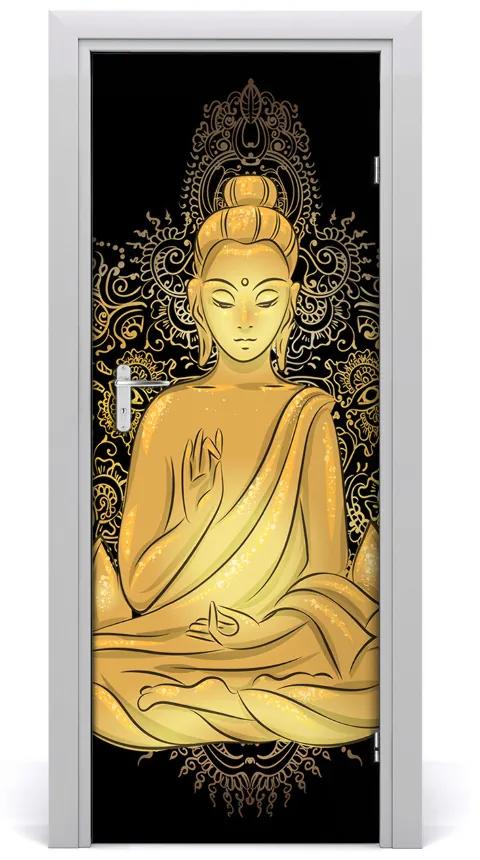 Samolepící fototapeta na dveře Budda i mandala 85x205 cm
