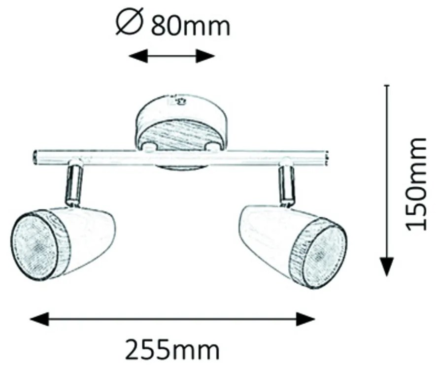 Rabalux KAREN 5565 LED stropní bodové svítidlo 2x4W | 560lm | 3000K | IP20 - bílá