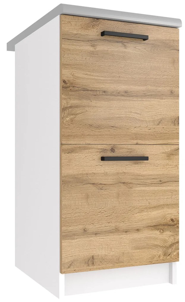 Kuchyňská skříňka Belini spodní 40 cm dub wotan s pracovní deskou TOR SD2-40/0/WT/DW/0/B1