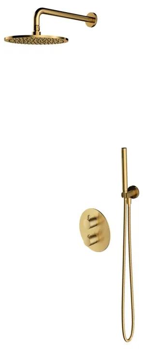 Omnires Y SYSYT05XGLB Podomítkový termostatický sprchový set, kartáčovaná zlatá - Omnires