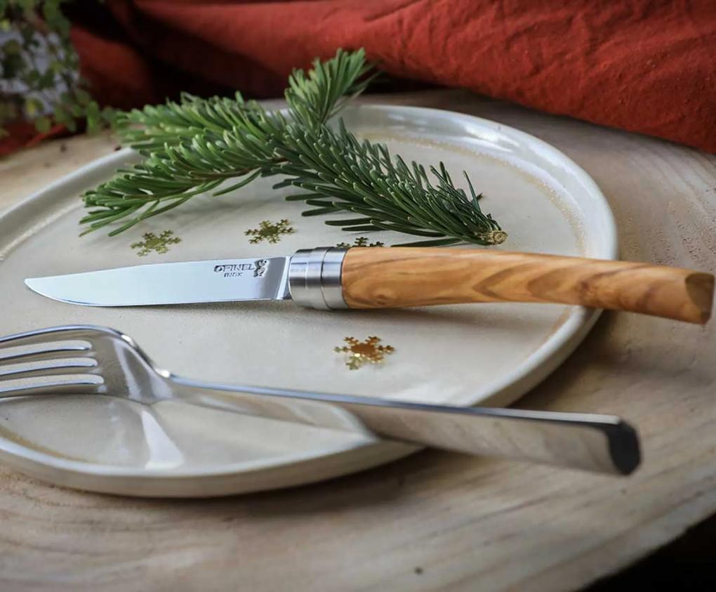 Opinel Table Chic sada steakových nožů, 4 ks, olivové dřevo, 002481