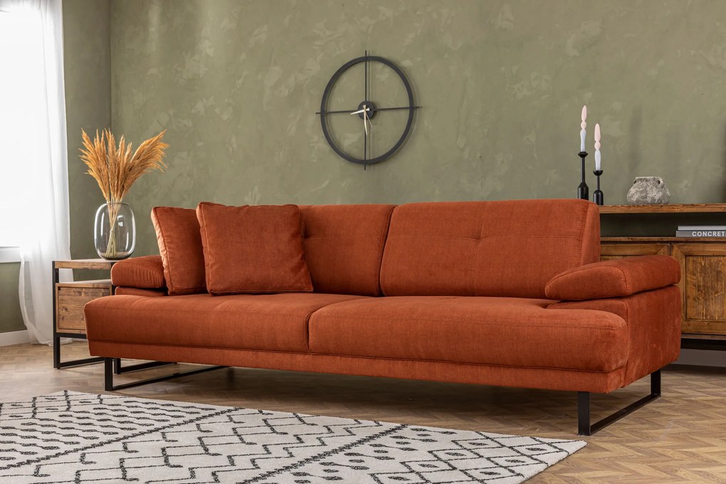 Atelier del Sofa 3-místná pohovka Mustang - Orange, Oranžová