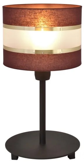 Stolní lampa HELEN 1xE27/15W/230V hnědá/černá/zlatá