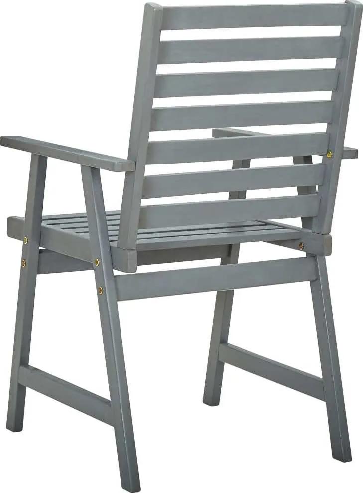 vidaXL Zahradní jídelní židle s poduškami 2 ks masivní akáciové dřevo [3064416] Barva: Béžová
