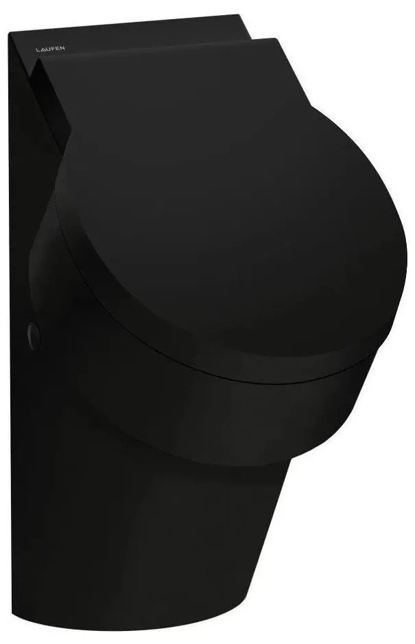 LAUFEN H8402810200001-Pisoár VAL zadní přívod, zadní odpad keramika/lesklá černá H8402810200001