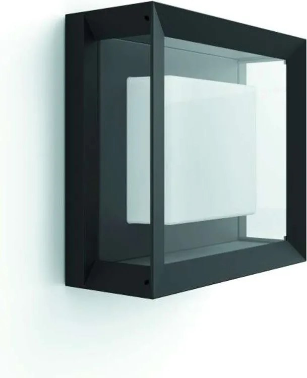 Philips Hue Econic - Chytré nástěnné venkovní LED svítidlo, 26x26 cm, černá 915005731901