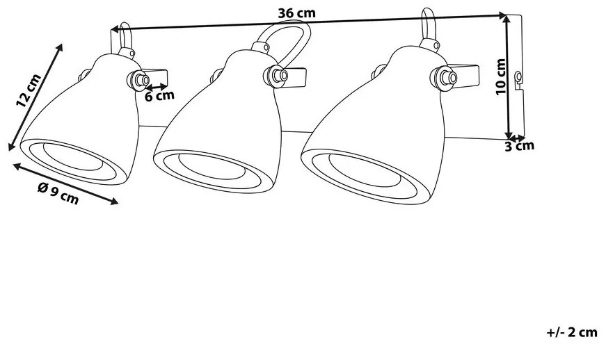 Betonová nástěnná lampa světle šedá MISTAGO III Beliani