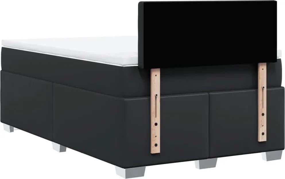 Box spring postel s matrací černá 120 x 200 cm umělá kůže 3286116