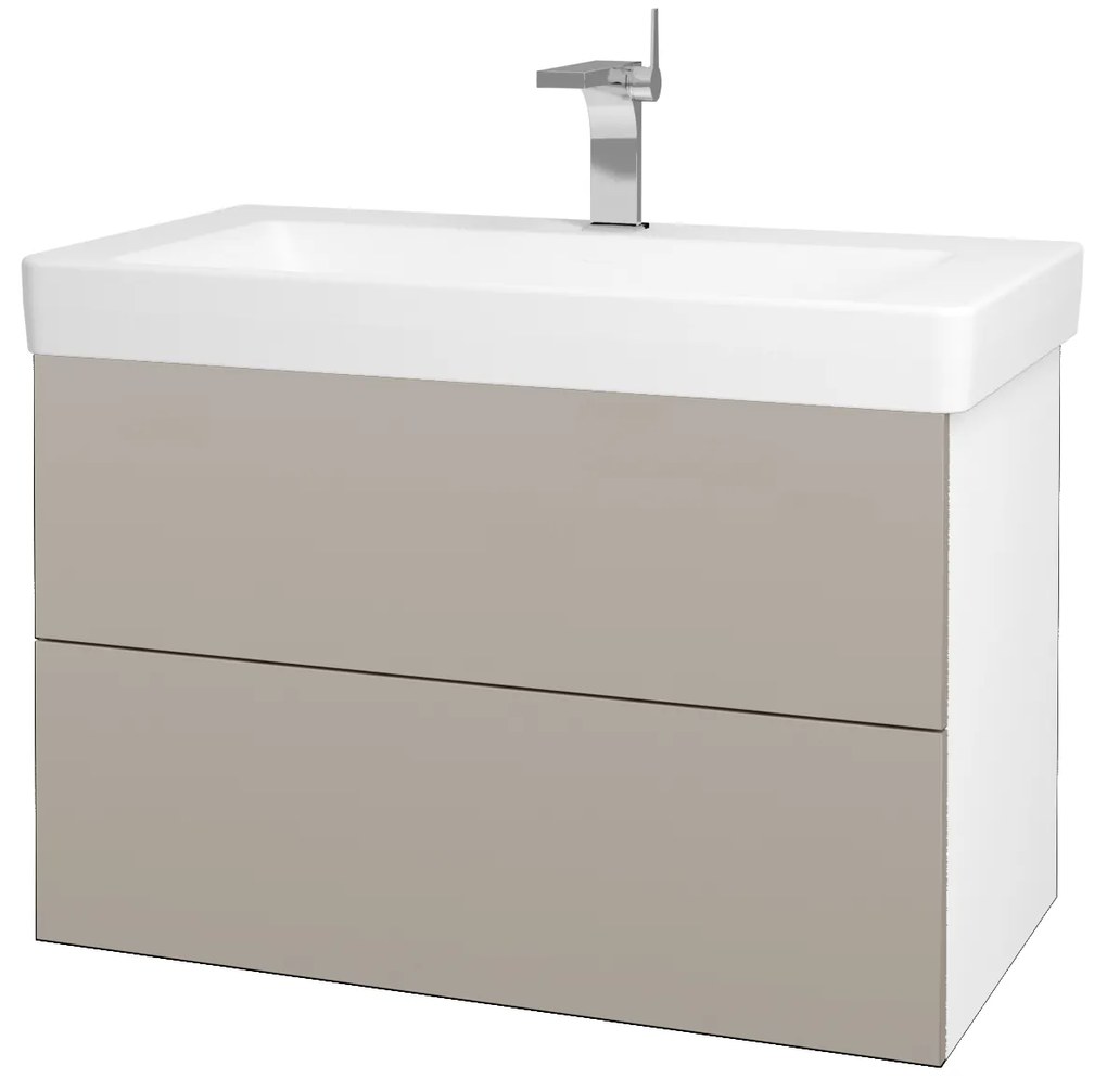 Dřevojas Koupelnová skříň VARIANTE SZZ2 85 Varianta: N01 Bílá lesk / M01 Bílá mat