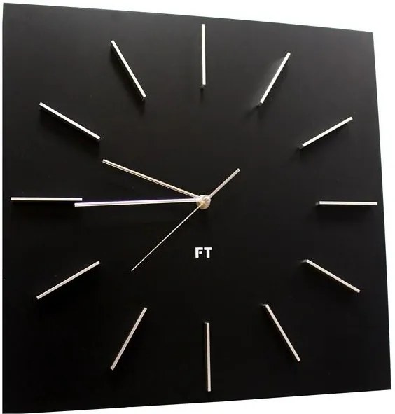 Designové nástěnné hodiny Future Time FT1010BK Square black 40cm