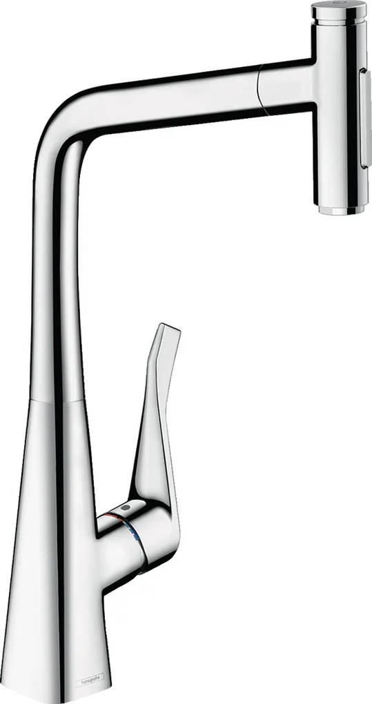 Hansgrohe M71, dřezová baterie Metris Select s výsuvnou sprškou, chromová, 73820000