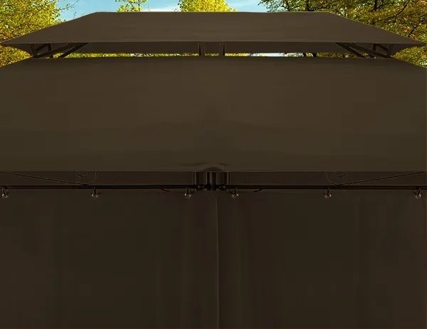 Zahradní altán pavilon DEU TOPAS 4x3m - hnědý