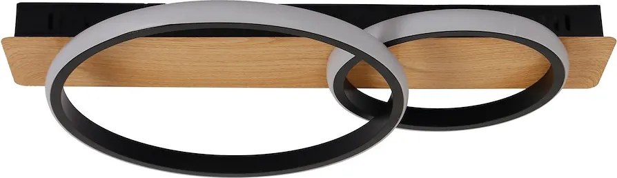 Stropní LED svítidlo Rowena, 2x LED 14w, 4000k, b/imitace dřeva