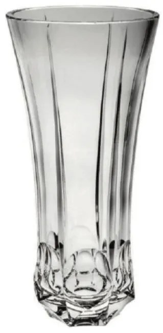 CRYSTAL BOHEMIA Křišťálová váza Soho 33 cm, čirá barva, sklo