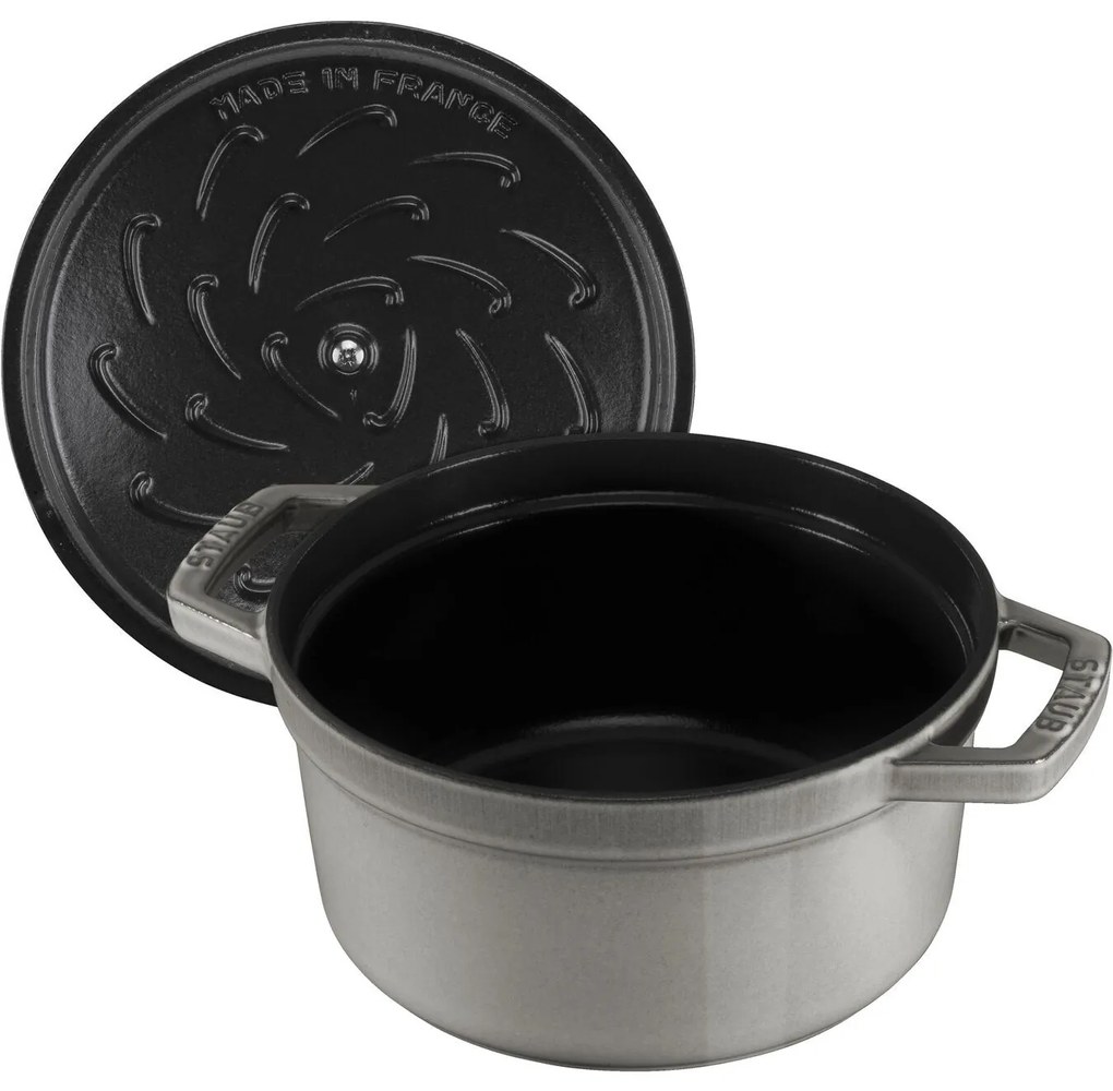 Staub Cocotte hrnec kulatý 26 cm/5,2 l šedý, 1102618