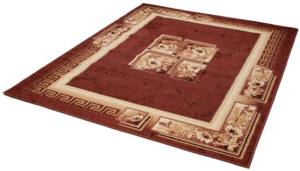Chemex Moderní koberec Atlas - geometrické tvary 1 - hnědý Rozměr koberce: 70x130 cm