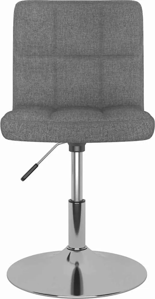 Otočné jídelní židle 2 ks světle šedé textil 334209
