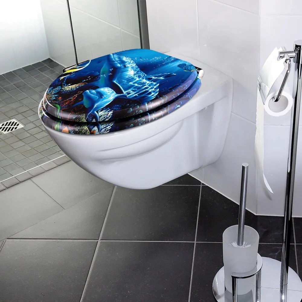 WC sedátko s automatickým spouštěním motiv mořský život 109401