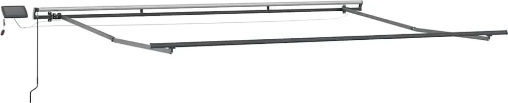 Ručně zatahovací markýza s LED antracitová a bílá 400 x 300 cm 3310231