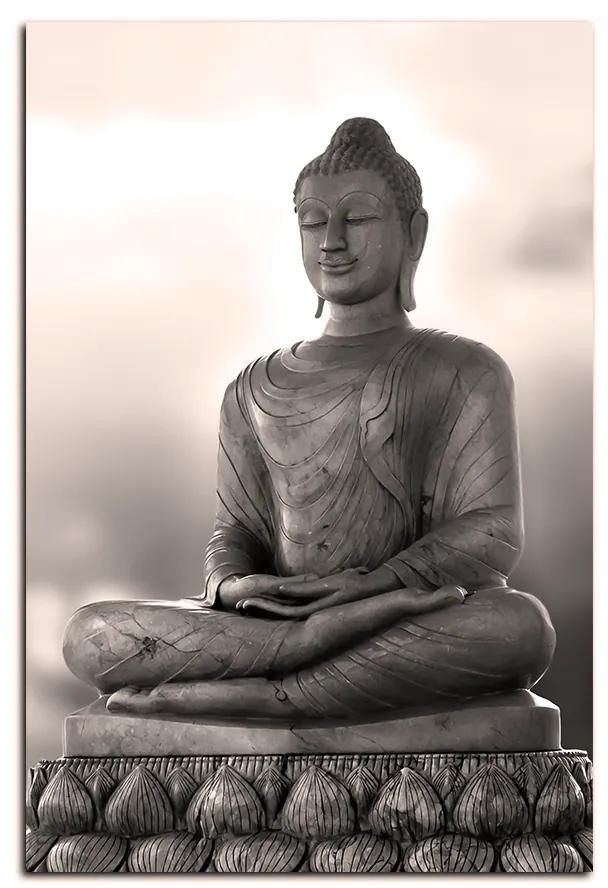 Obraz na plátně - Buddha a západ slunce - obdélník 759FA (60x40 cm)