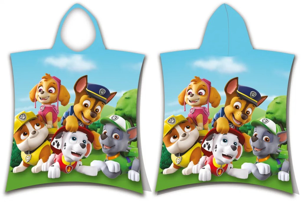 Vesna | Dětské pončo PAW PATROL-Tlapková patrola 50x115 cm