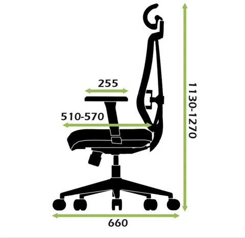 Kancelářská židle Vella, černá s hlavovou opěrkou VELLA AF B15