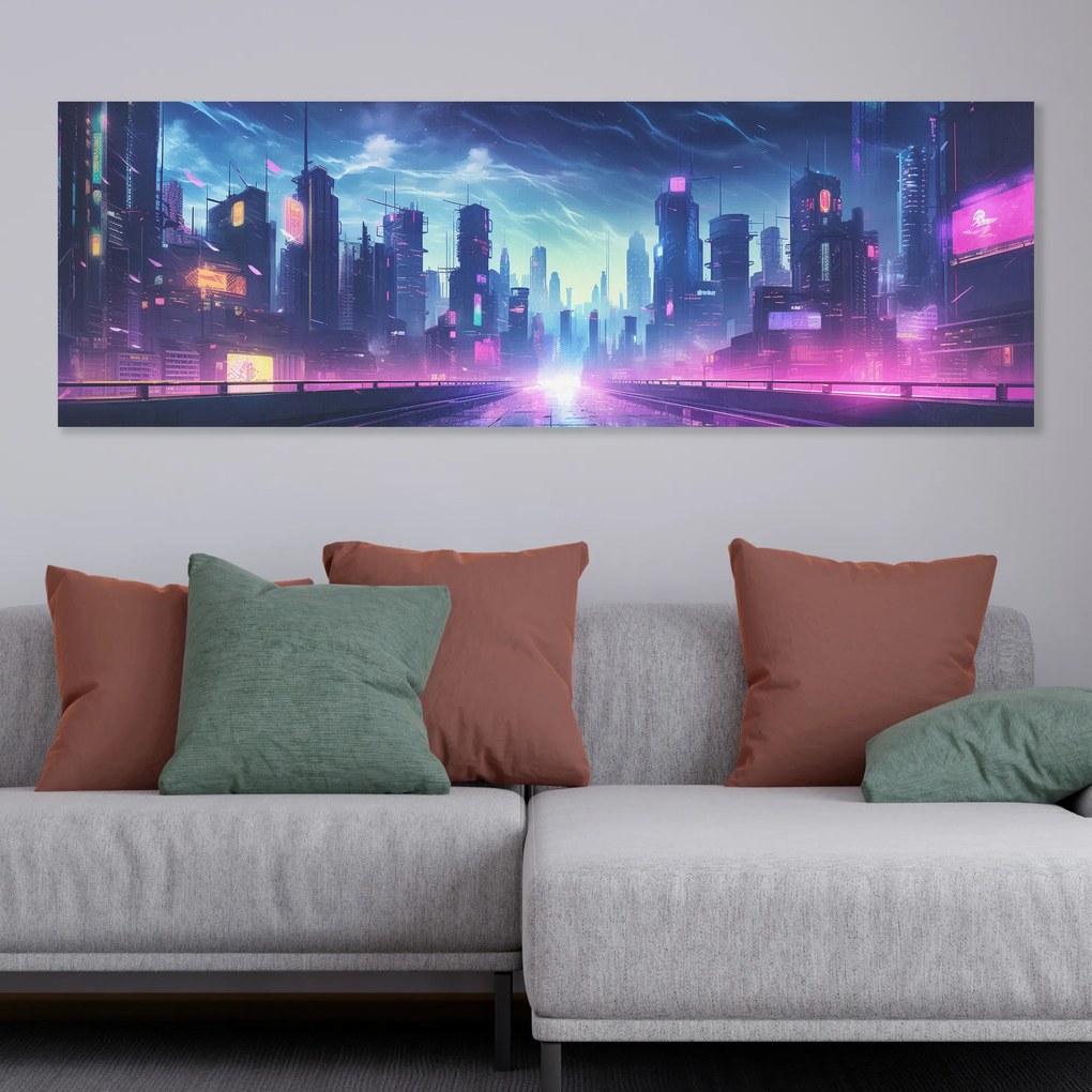 Obraz na plátně - Tokyo 2066 FeelHappy.cz Velikost obrazu (šířka x výška): 180 x 60 cm