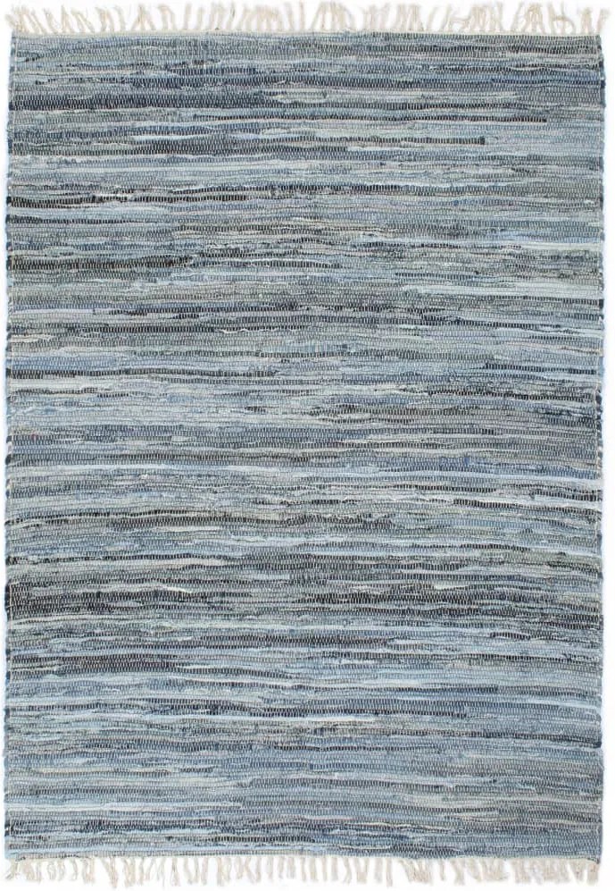 Ručně tkaný koberec Chindi riflovina - modrý | 120x170 cm