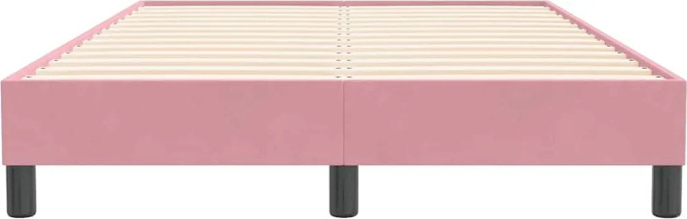 Postel Box Spring bez matrace růžová 120x210 cm samet 3315824