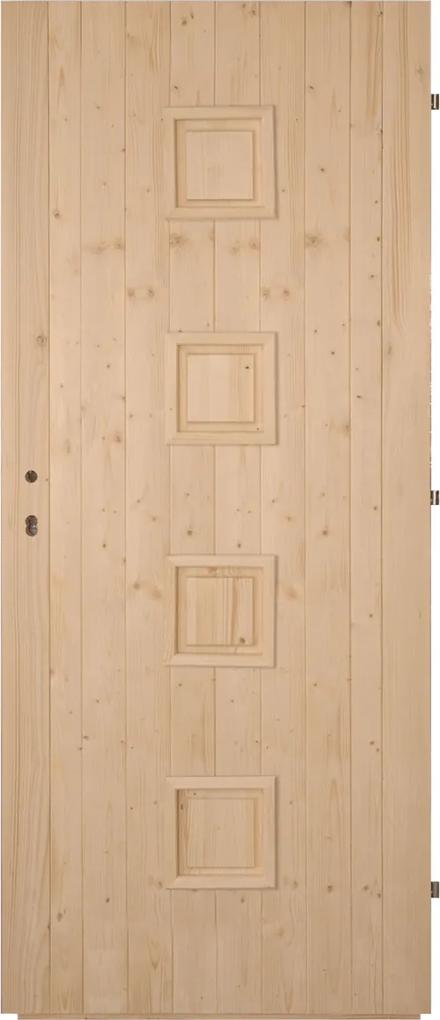 Hrdinka Palubkové dveře Quatro plné - střed 80 cm Pravé
