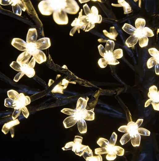 Dekorativní LED strom s květy, teple bílá, 150 cm | BIANO