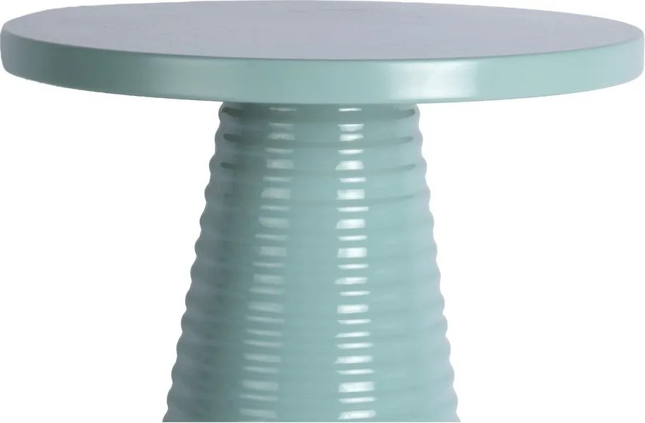 Kovový kulatý odkládací stolek ø 40 cm Catania Ribbed – Leitmotiv