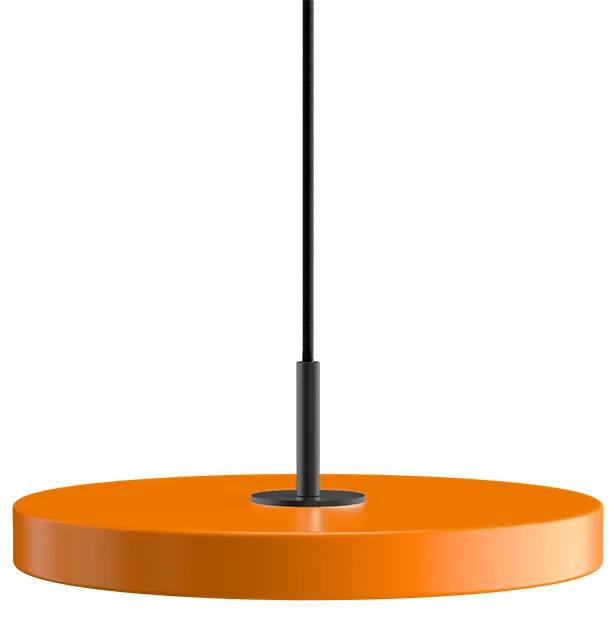 Umage 2433+4175 Asteria mini, závěsné svítidlo oranžová/černá, LED 14W, 3000K průměr 31cm