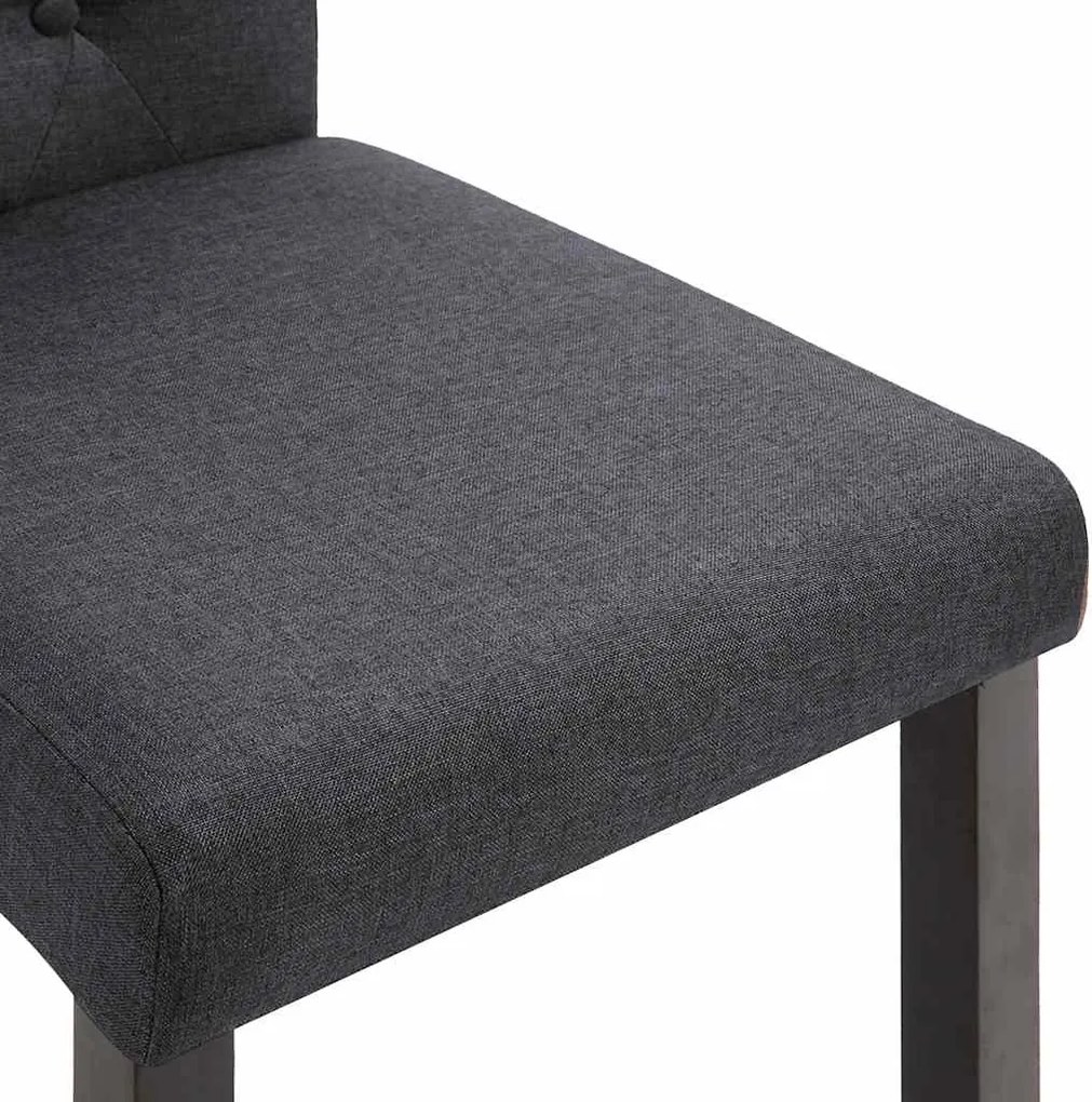 Jídelní židle 4 ks tmavě šedé textil 276965