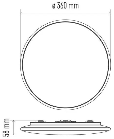 LED Stmívatelné stropní svítidlo LED/24W/230V + DO kulatý 2700K-6500K
