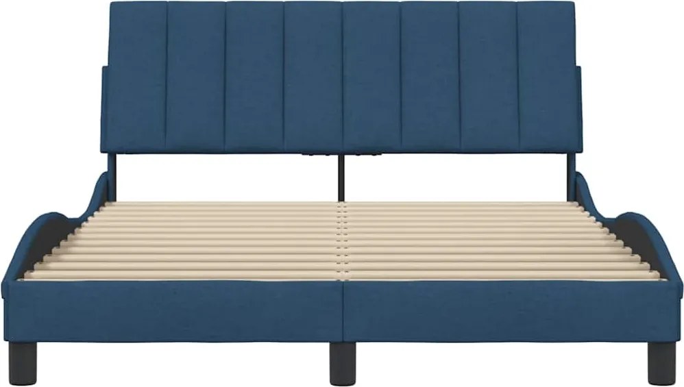 Rám postele bez matrace Hanko modrý 140 x 200 cm textil 3310397