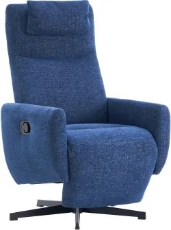 Aosom Otočné ergonomické relaxační křeslo s nastavitelnou opěrkou zad a funkcí ležení pro obývací pokoj, modré