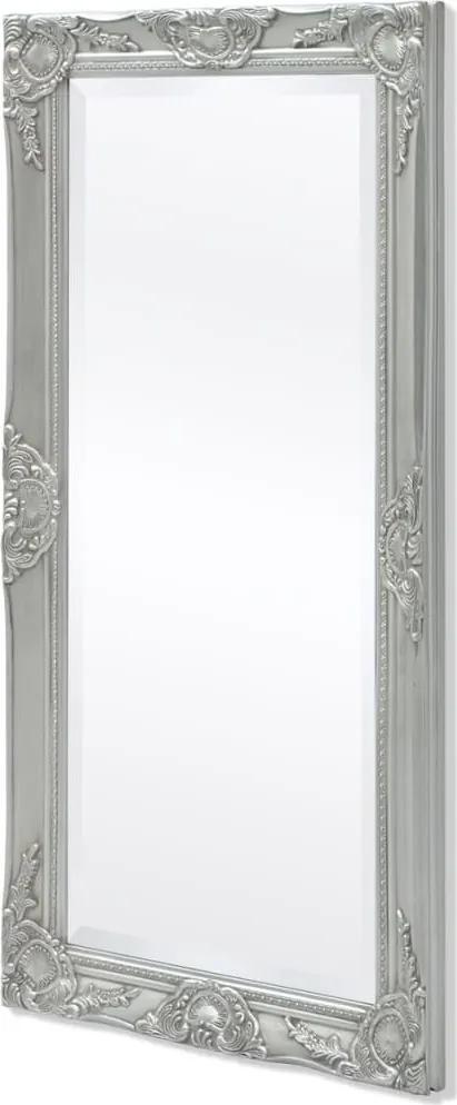 vidaXL Nástěnné zrcadlo barokní styl 100 x 50 cm [243681] Barva: Stříbrná
