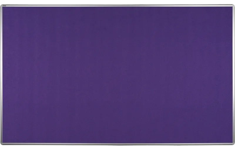 Textilní nástěnka ekoTAB v hliníkovém rámu, 2000 x 1200 mm, fialová