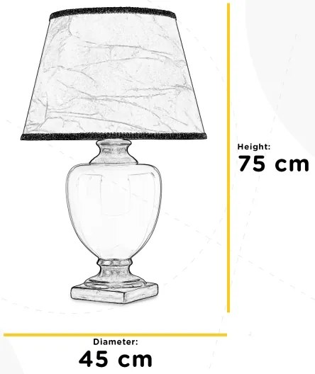 ONLI - Stolní lampa MOZART 1xE27/22W/230V černá/zlatá 67 cm