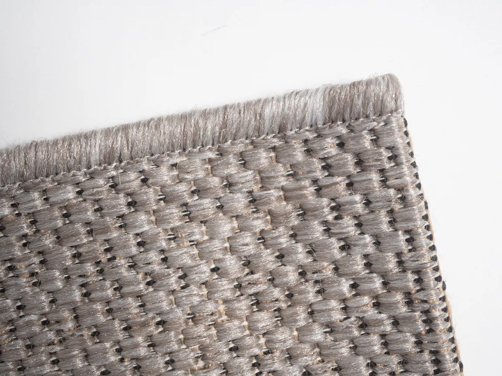 Devos Caby (DC Carpets), Kusový koberec FLOORLUX Silver/Black 20079 – na ven i na doma, 240x330, béžová, chodba / předsíň