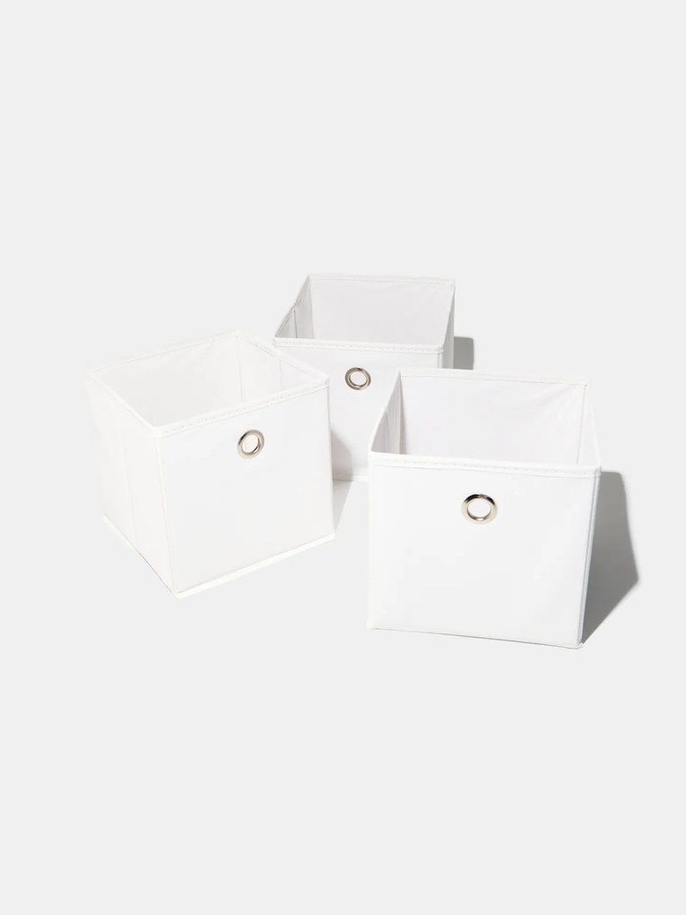 Sinsay - Sada úložných krabiček 3 pack - krémová