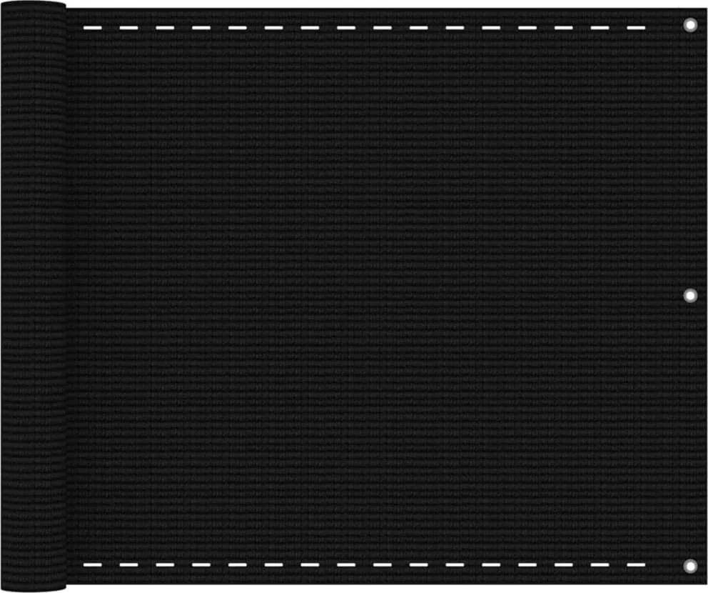 vidaXL Balkonová zástěna 75 x 400 cm HDPE [42316] Barva: Černá
