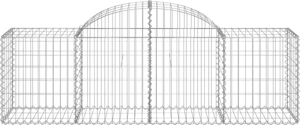 Klenuté gabionové koše 12 ks 200x50x60/80 cm pozinkované železo 3146288