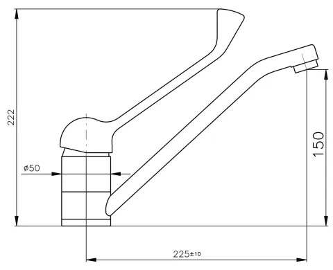 RAV Slezák MS605.0 - Umyvadlová baterie s lékařskou pákou MISSISSIPPI chrom